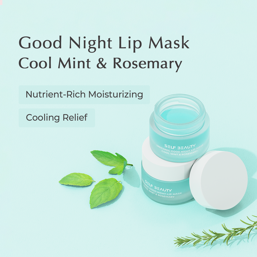 SELF BEAUTY Cool Mint&Rosemary Lip Mask-Vegan 14.5g | SELF BEAUTY